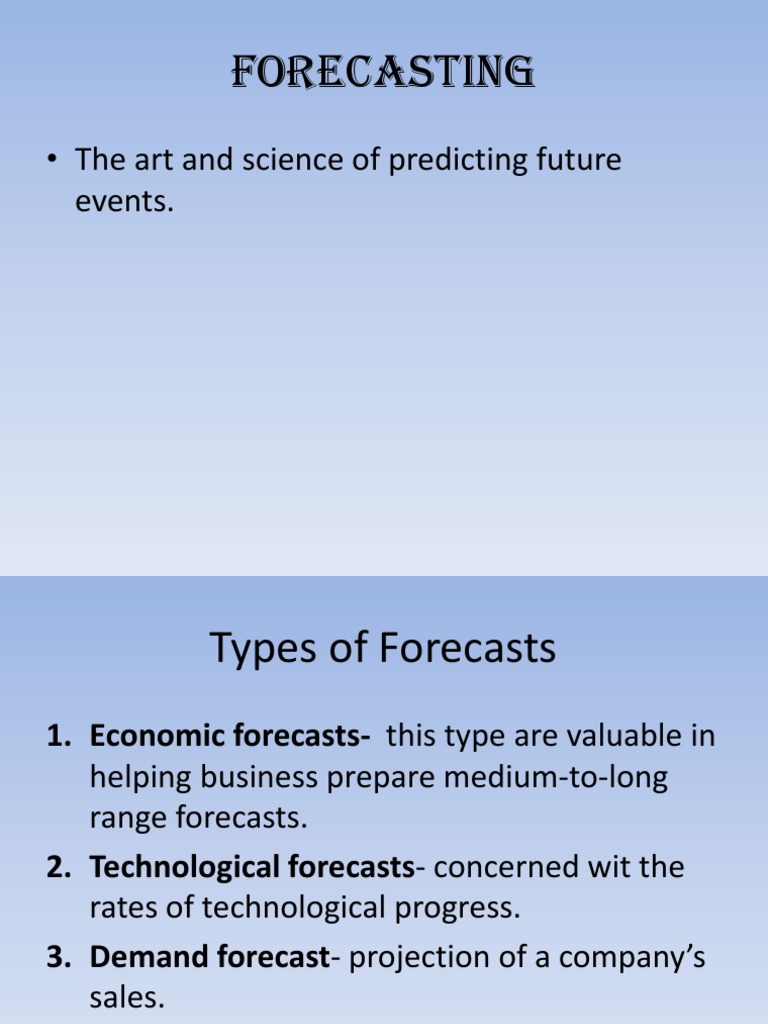 Forecasting: - The Art and Science of Predicting Future Events | PDF ...