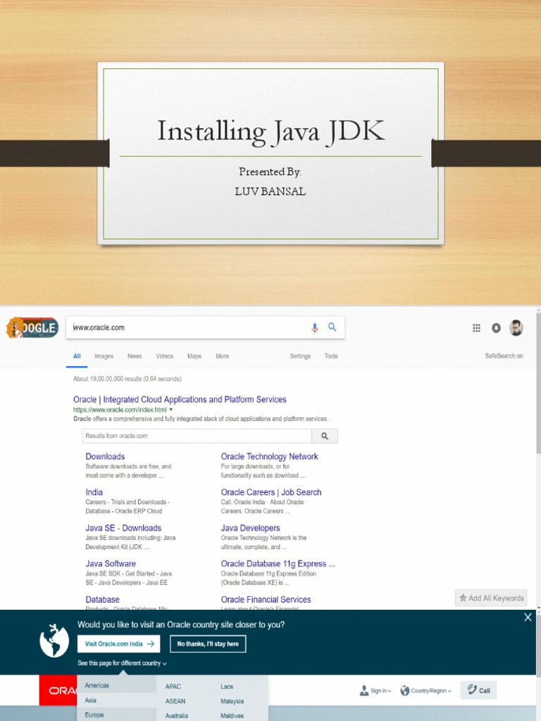 Installing Java JDK: Presented By: Luv Bansal | PDF