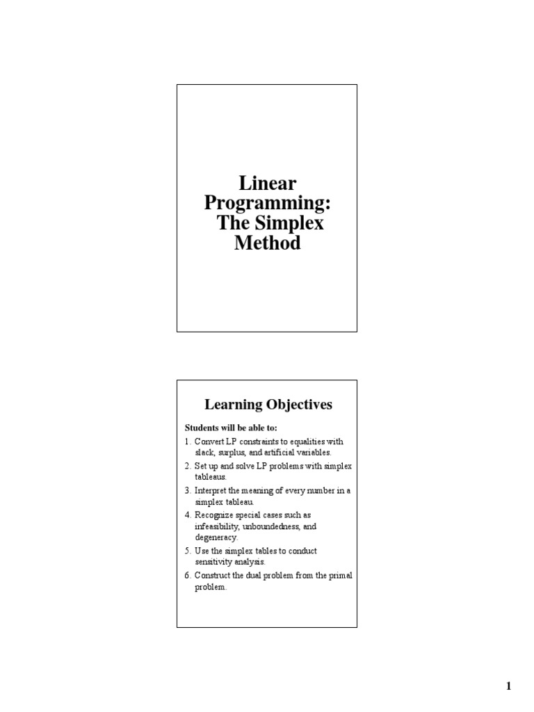 Simplex Economic Interpretation | PDF | Linear Programming | Mathematical Optimization