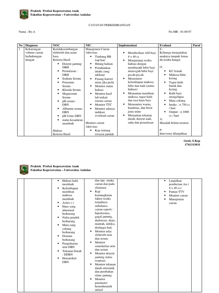 3 NCP Dan Catatan Perkembangan | PDF