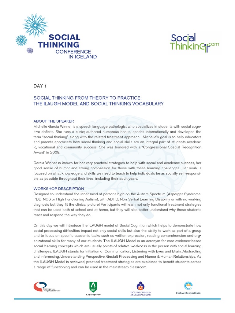 Social Thinking From Theory To Practice: The Ilaugh Model and Social ...