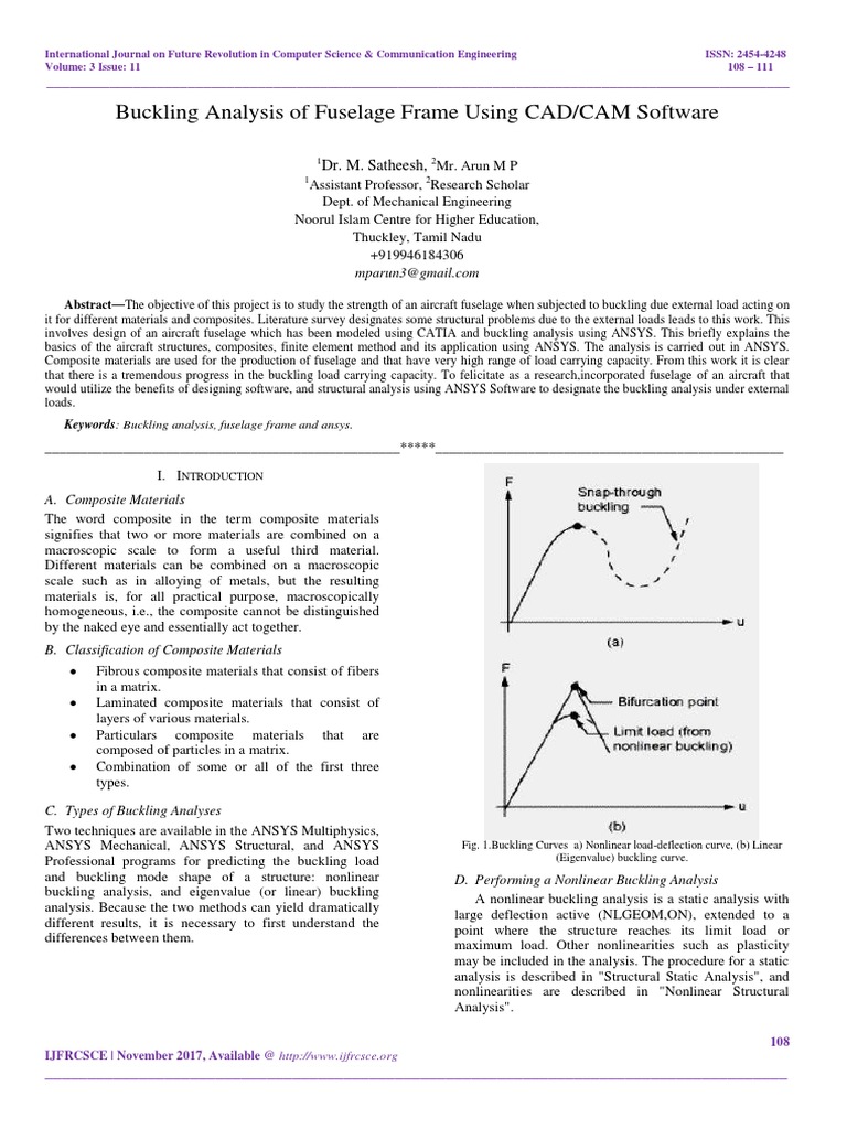 Buckling Analysis of Fuselage Frame Using CAD/CAM Software | PDF ...