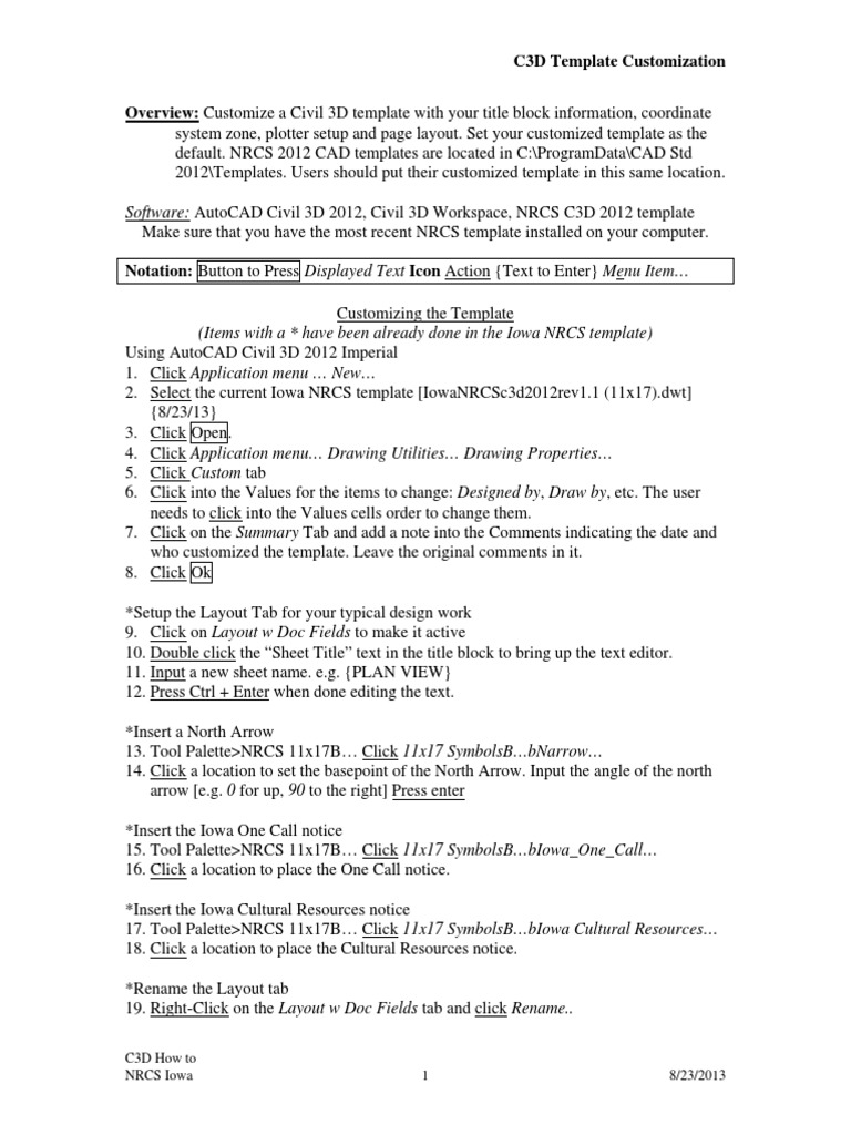 Customizing an NRCS Civil 3D Template for Precision Conservation Design ...