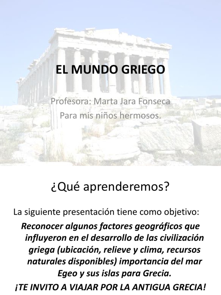 El Mundo Griego | PDF | Grecia | Antigua Grecia