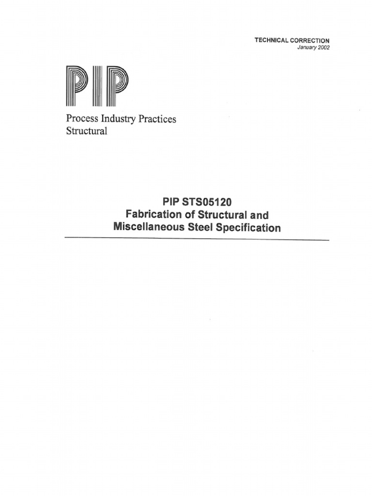 PIP STS05120 Fabrication of Structural and Miscellaneous Steel ...