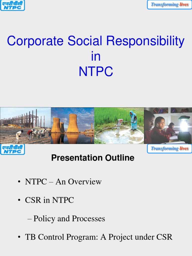 NTPC CSR | PDF | Corporate Social Responsibility | Tuberculosis