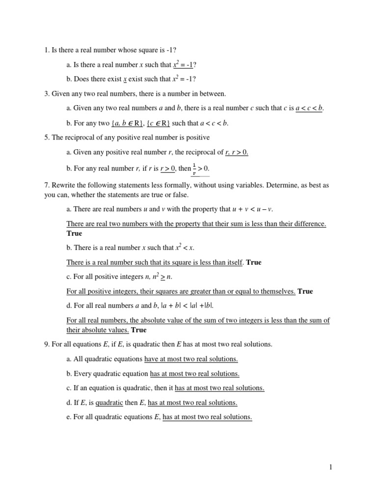 Exploring Properties of Real Numbers: An Analysis of Thirteen ...