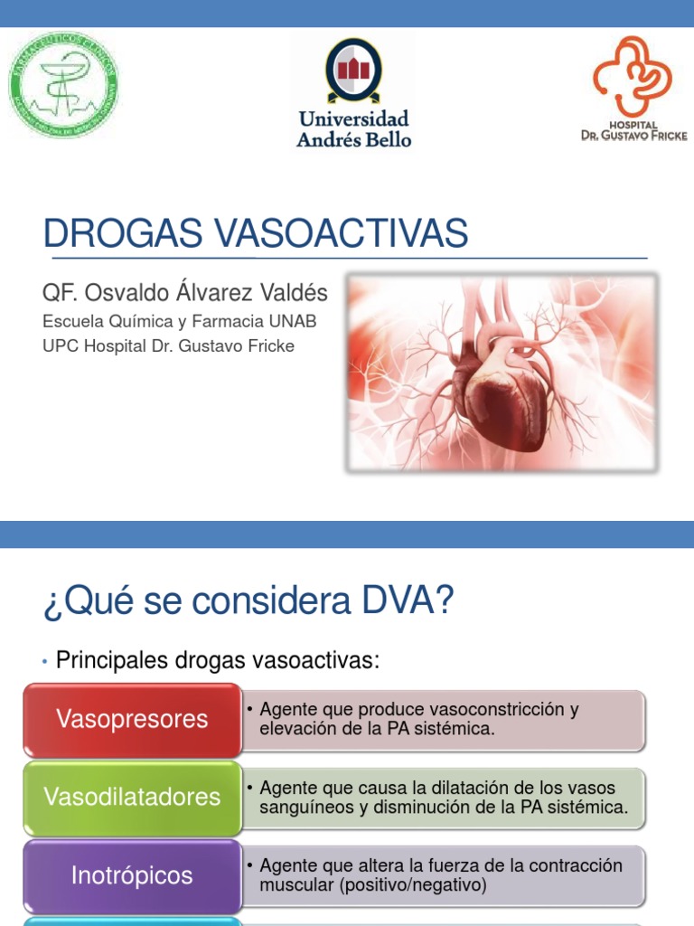 3 Drogas Vasoactivas - OAlvarez | PDF | Terapia intravenosa ...