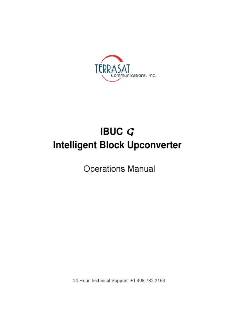 Terrasat IBUC G Manual PDF | PDF | Very Small Aperture Terminal ...