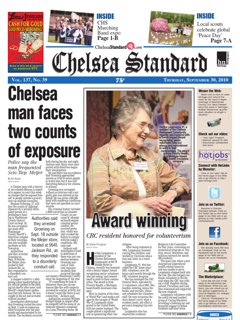 Chelsea Standard, Sept. 30, 2010 | PDF | Arraignment | World Wide Web