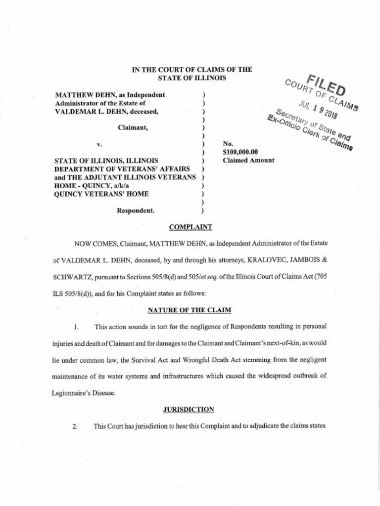 Filed Complaint - Court of Claims | PDF | Common Law | Civil Law ...