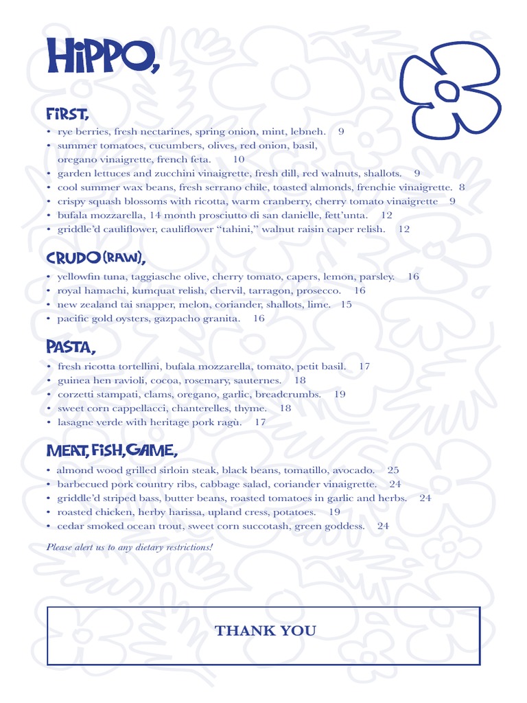 Hippo Menu Eater | PDF | Grape Varieties | Grape