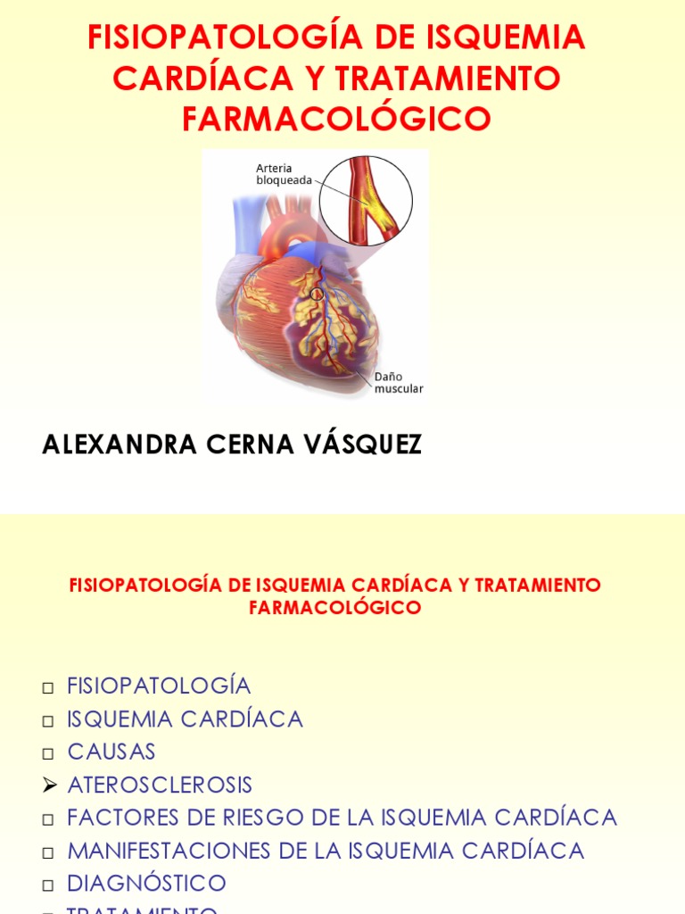 FISIOPATOLOGÍA DE ISQUEMIA CARDÍACA SHANITA.pptx | Isquemia | Infarto ...