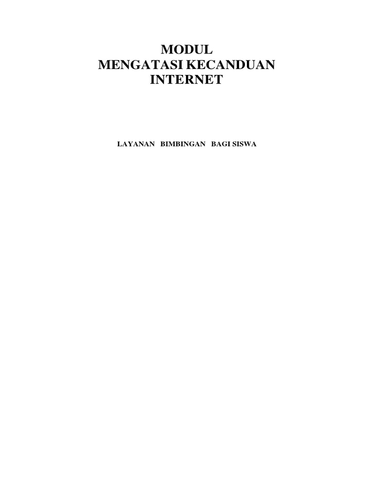 Strategi Atasi Kecanduan Internet Anak | PDF