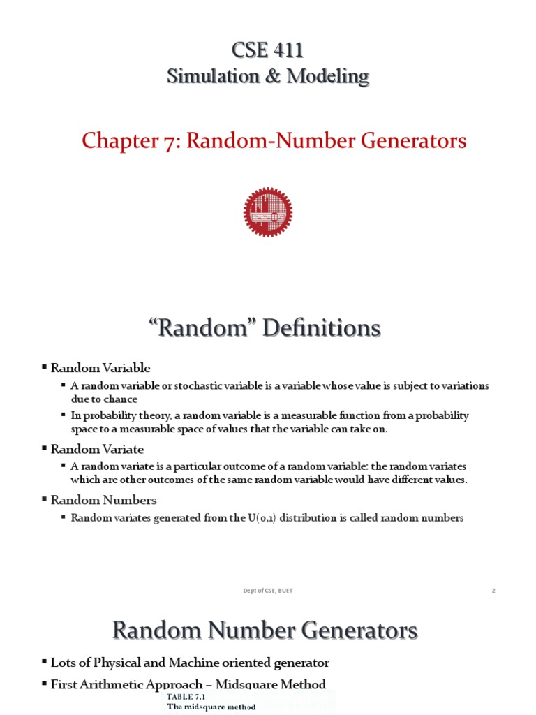 Random Variate Generation | PDF | Randomness | Random Variable