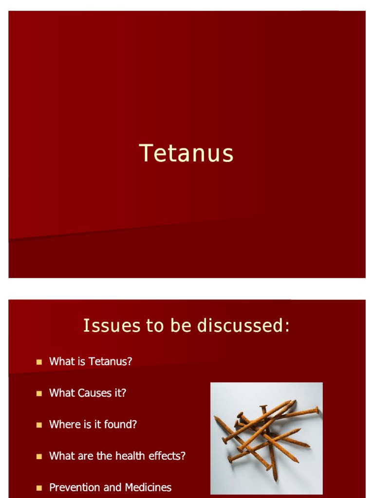 Tetanus Awareness | PDF | Medical Specialties | Clinical Medicine