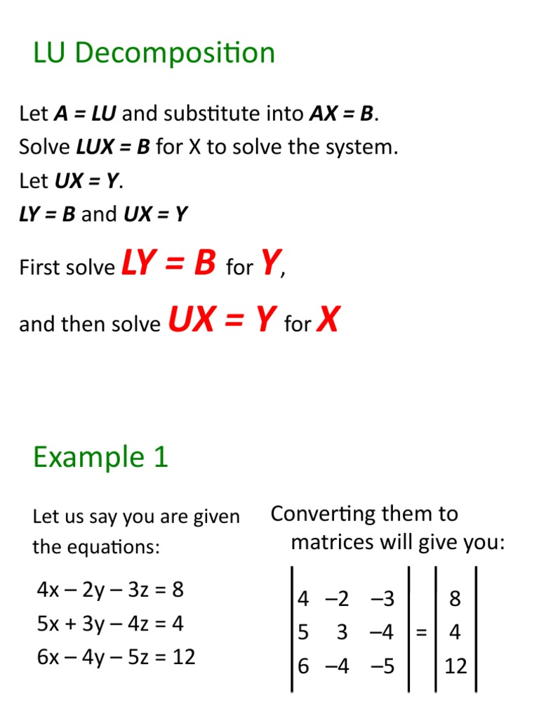 LU Decomposition and Inverse Matrix | PDF | Matrix (Mathematics ...