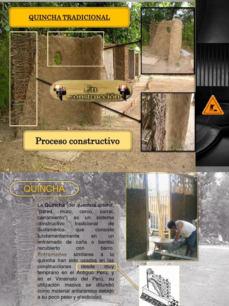 Proceso Constructivo de Quincha | PDF | Fundación (Ingeniería) | Hormigón
