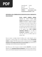 Escrito Solicitando Reprogramación - Policial | PDF | Política | Derecho