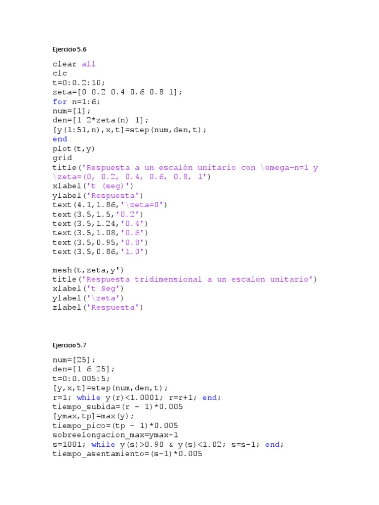 Codigos de Matlab | PDF