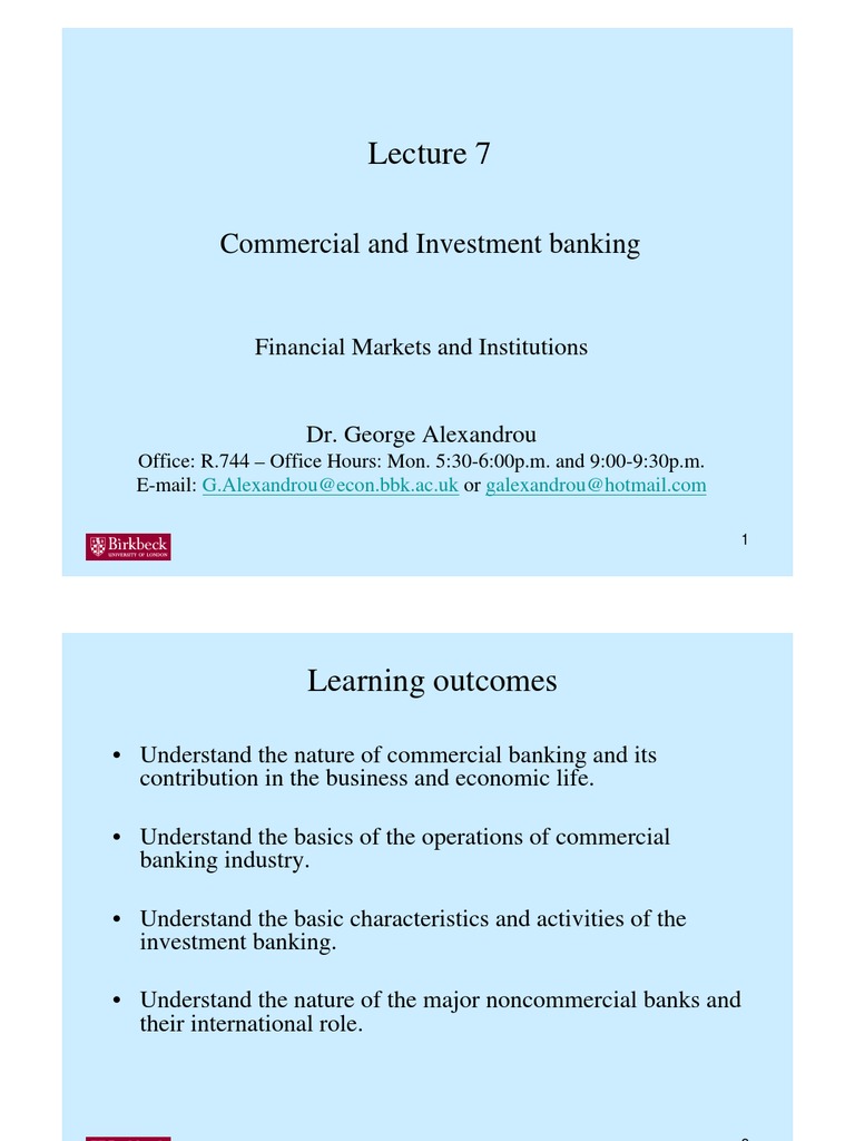 Understanding Institutional Banking | PDF
