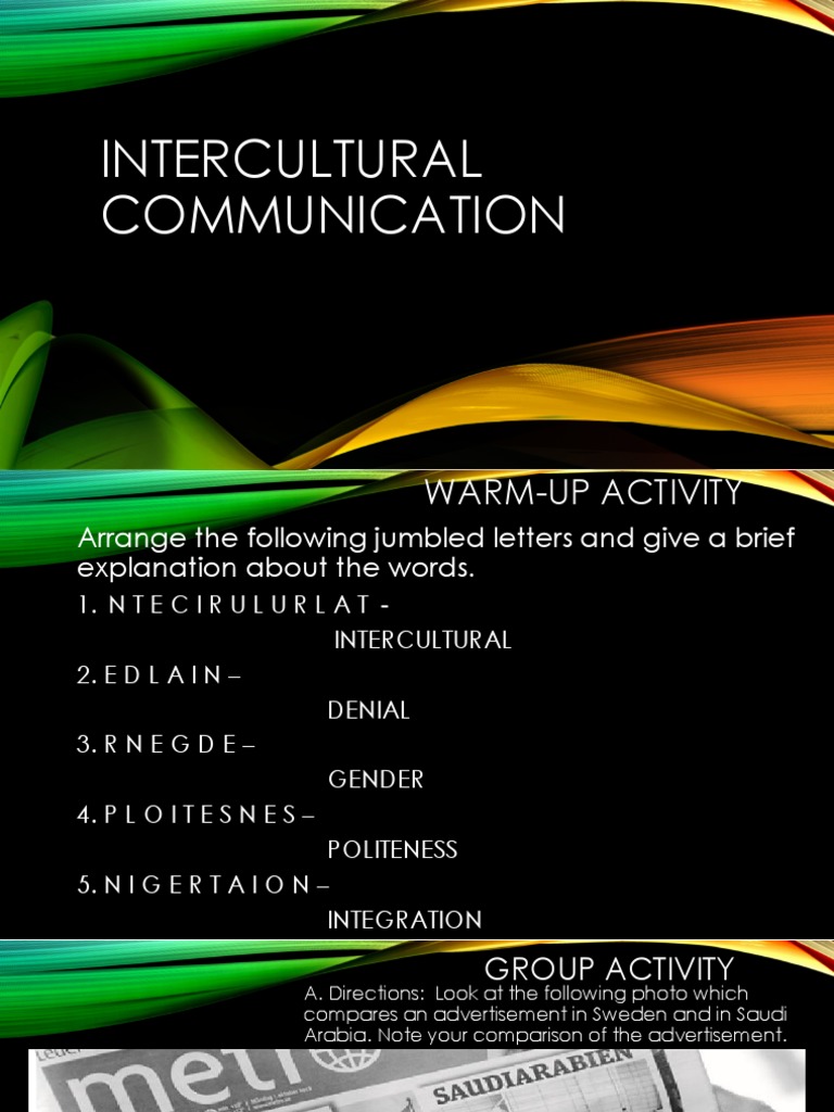 Intercultural Communication | PDF | Cross Cultural Communication ...