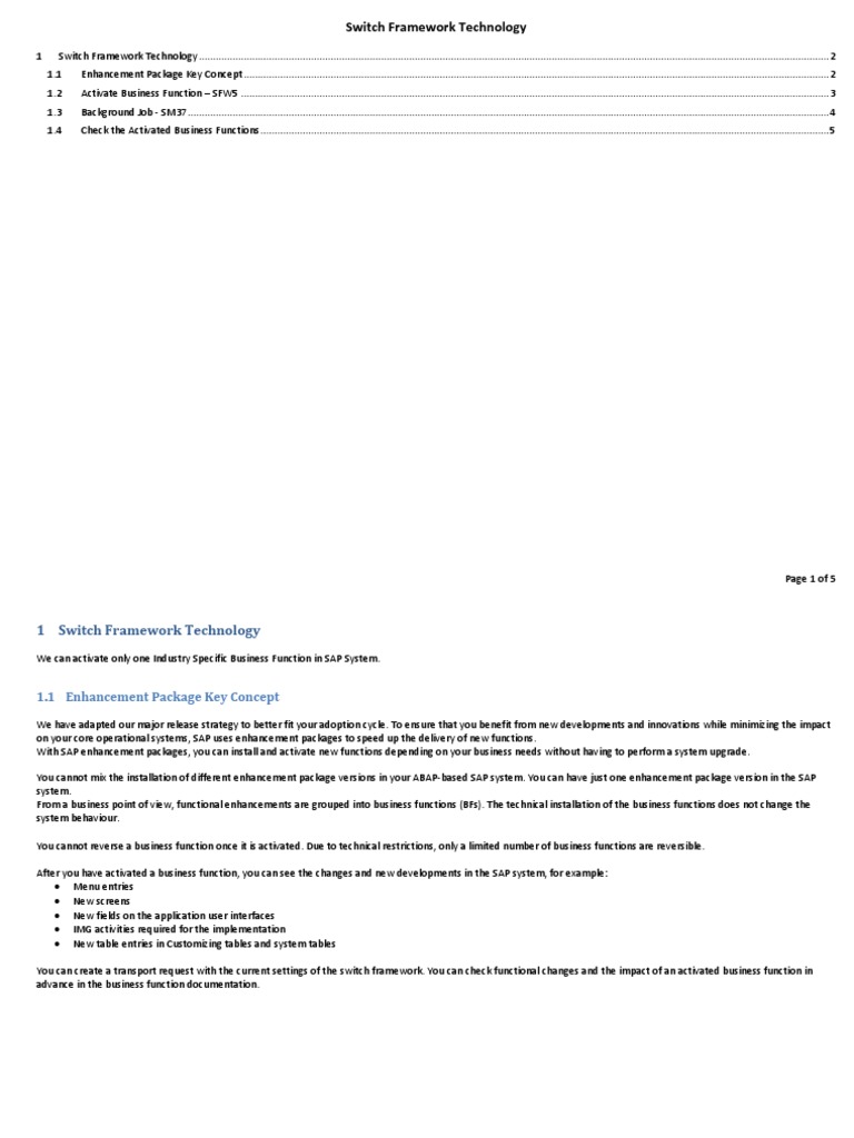 Switch Framework | PDF | Software Framework | Business
