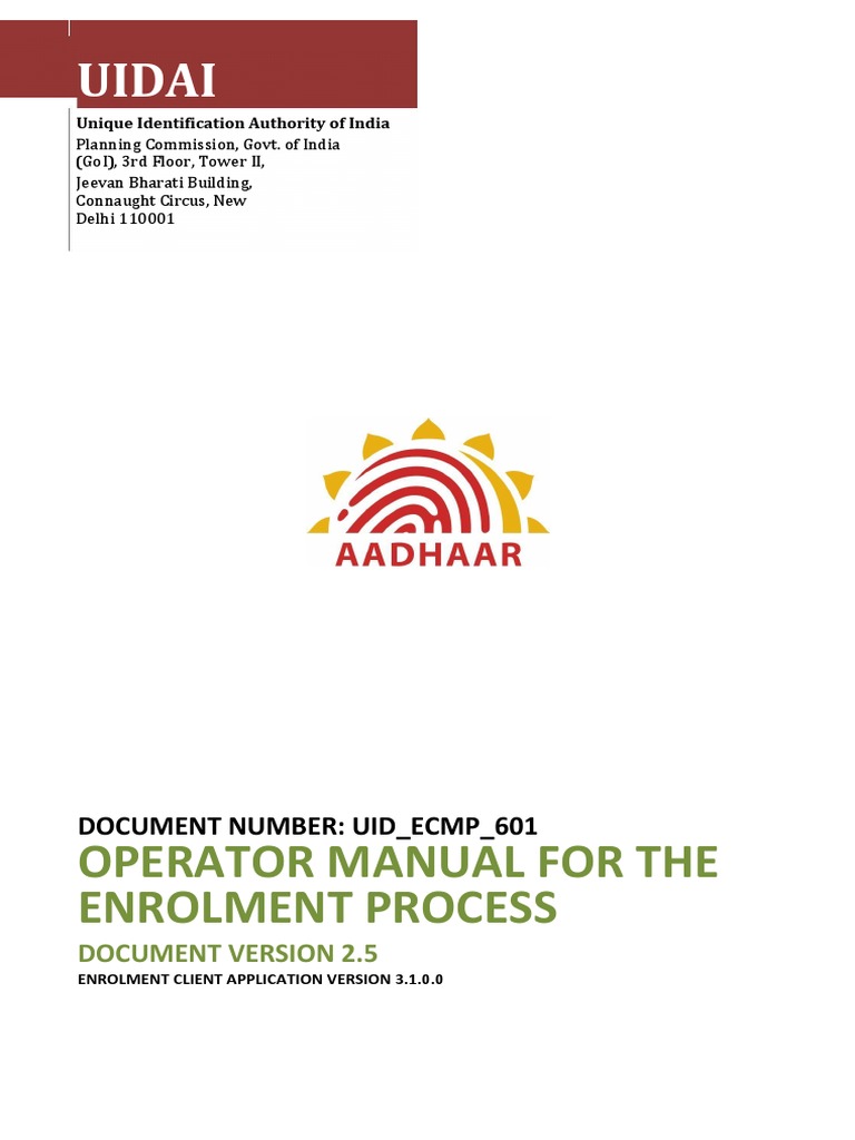 601 ECMP EnrolmentClient OperatorManual Multiplatform PDF | PDF ...