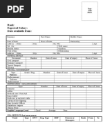 CV Form For Seaman | PDF | Ships | Sailor