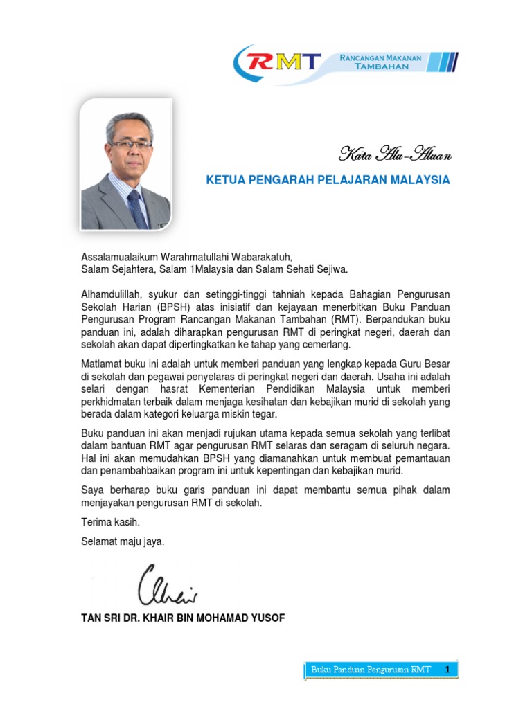 Buku Panduan Pengurusan RMT | PDF