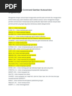 Rumus dan Perintah Dasar AutoCAD | PDF | Komputer