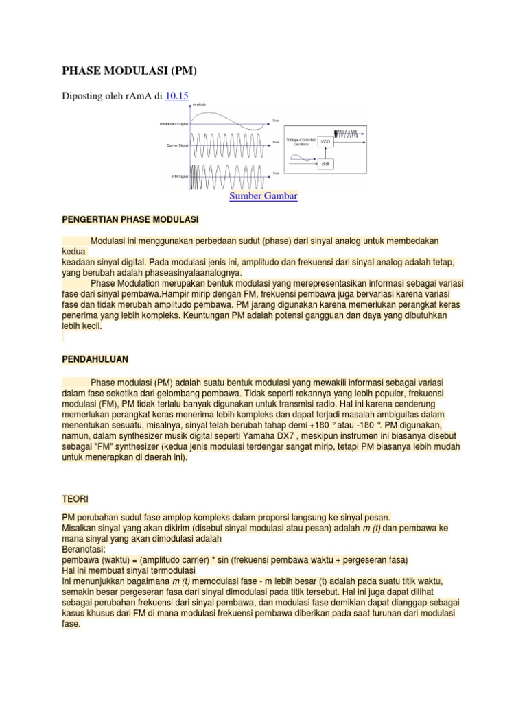 Phase Modulasi | PDF