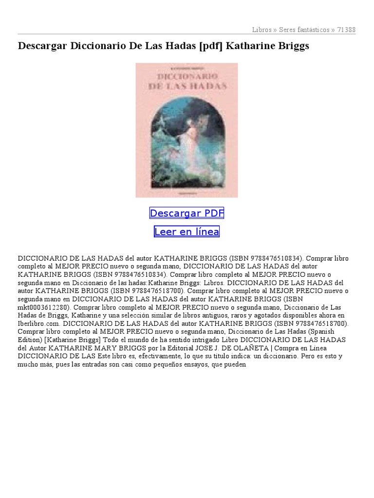 Diccionario de Las Hadas PDF | PDF