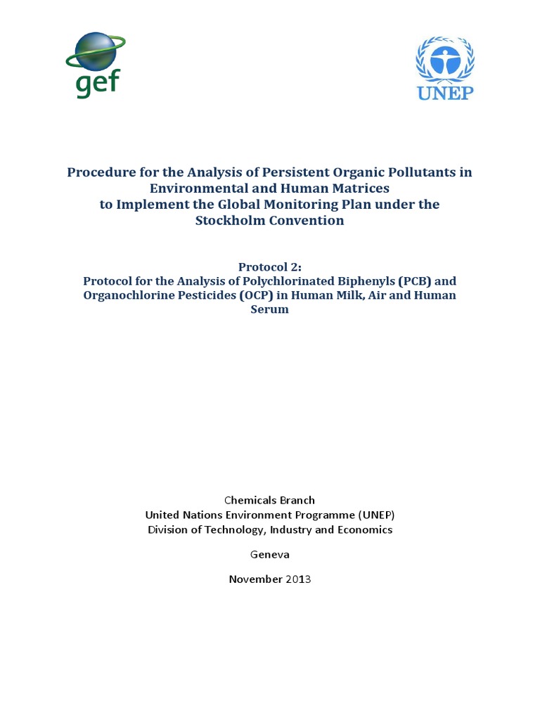 General Procedure For Analysis of PCB and Ocp PDF | PDF | Gas Chromatography | Chemical Substances