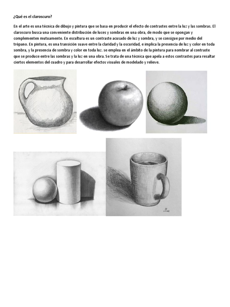 Qué Es El Claroscuro | PDF | Pinturas | Ligero