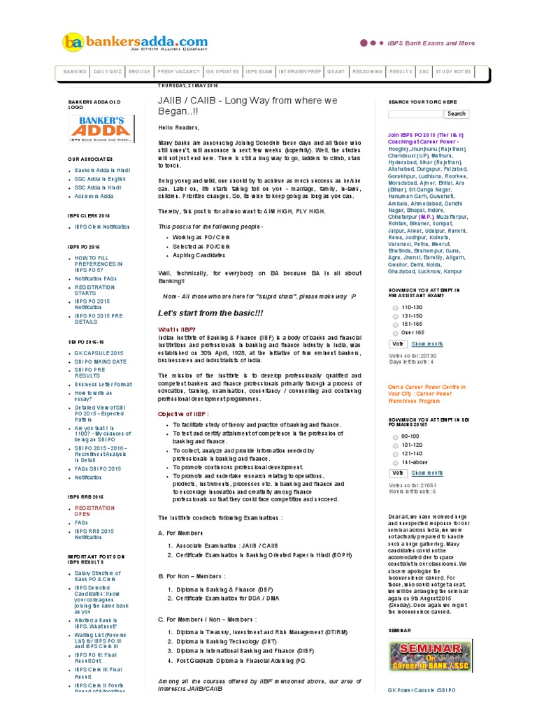 Bankers Adda JAIIB PDF | PDF | Test (Assessment) | Multiple Choice