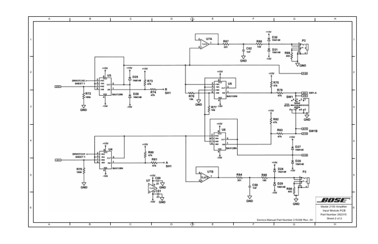 Bose Model 2150 Amplifier | PDF