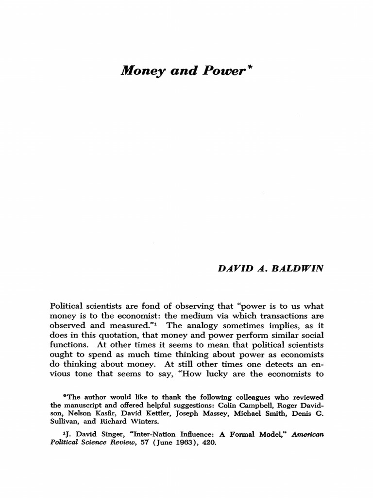 Money and Power PDF | PDF | Barter | Money