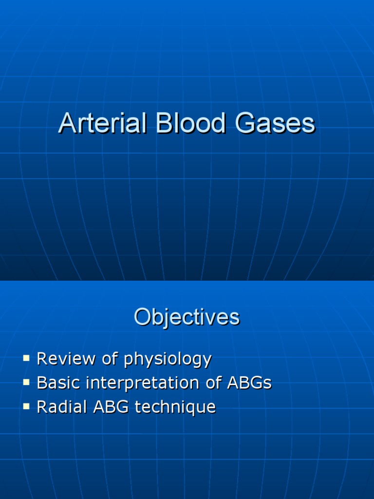 Arterial Blood Gases 1 | PDF | Diseases And Disorders | Chemistry