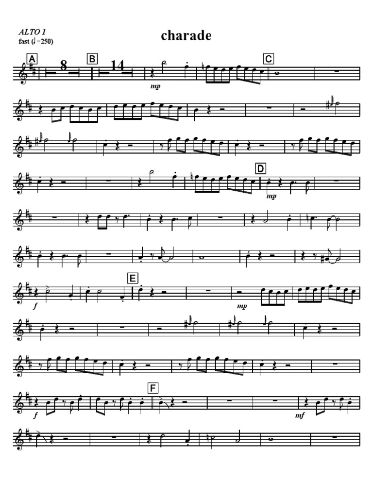 Charade - FULL Big Band PDF | PDF