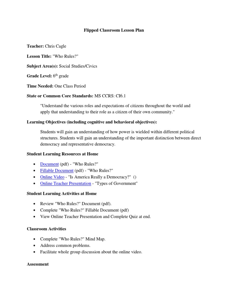 It645 Project1 Lessonplan | PDF