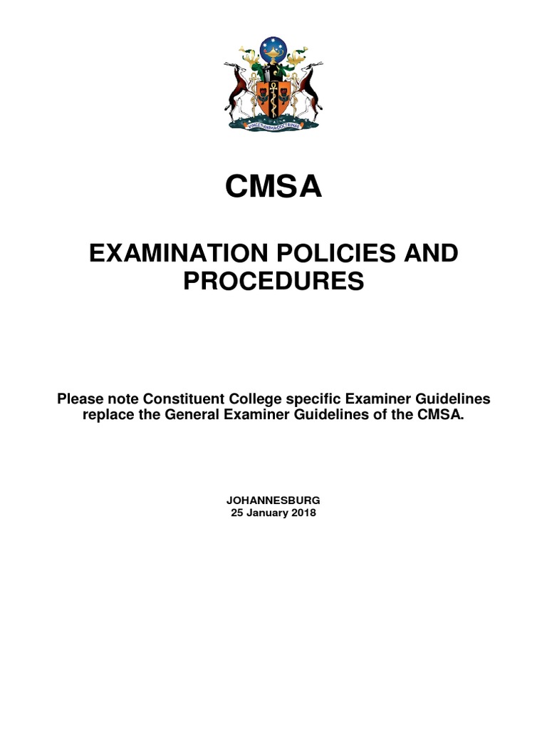 CMSA General Guidelines Booklet - 4 May 2017 20-7-2018 | PDF | Physical ...
