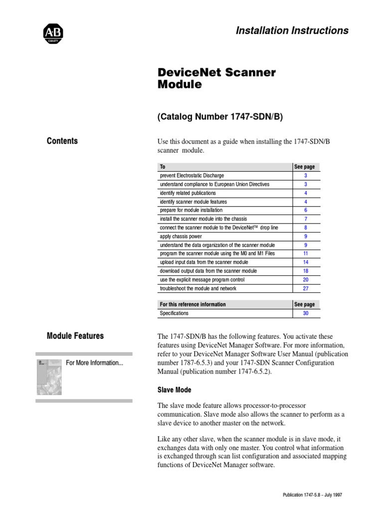 174758en - Scanner Devicenet | PDF | Input/Output | Image Scanner