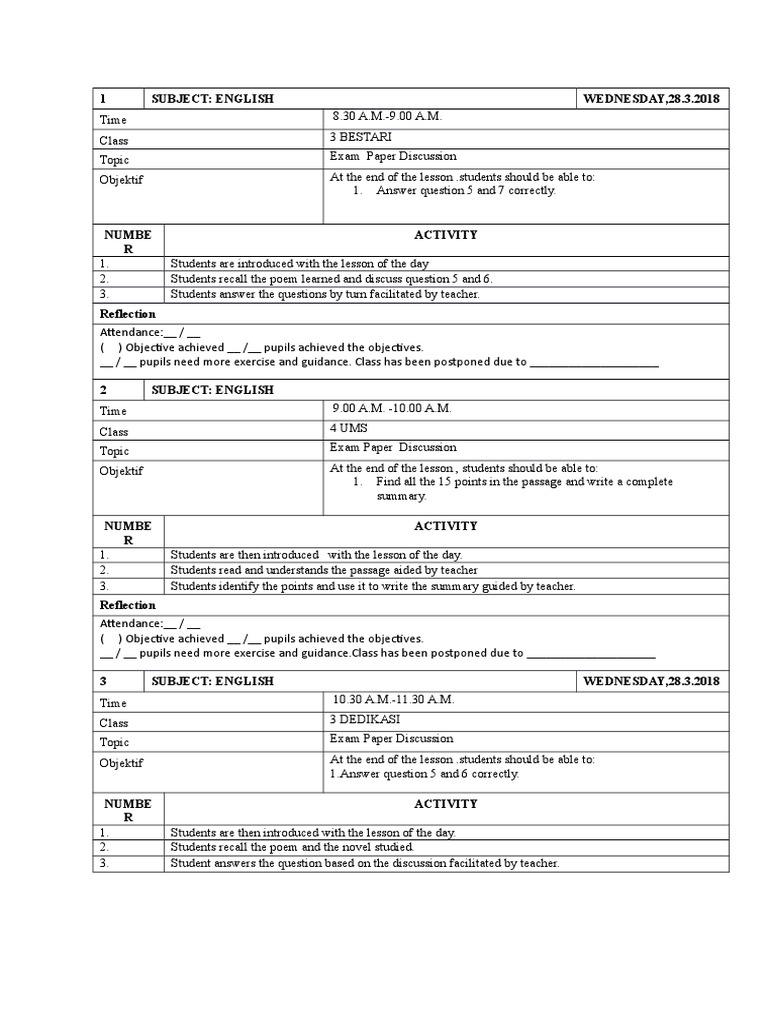 Lesson Plan | PDF | Lesson Plan | Test (Assessment)