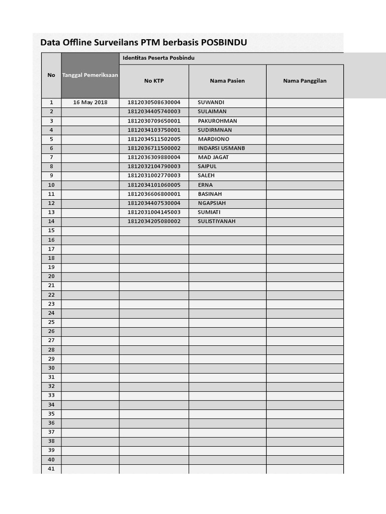 Offline POSBINDU v25 | PDF