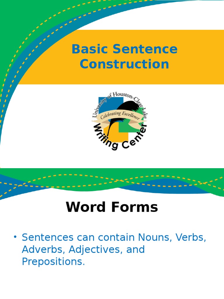 Basic Sentence Construction | PDF | Object (Grammar) | Verb