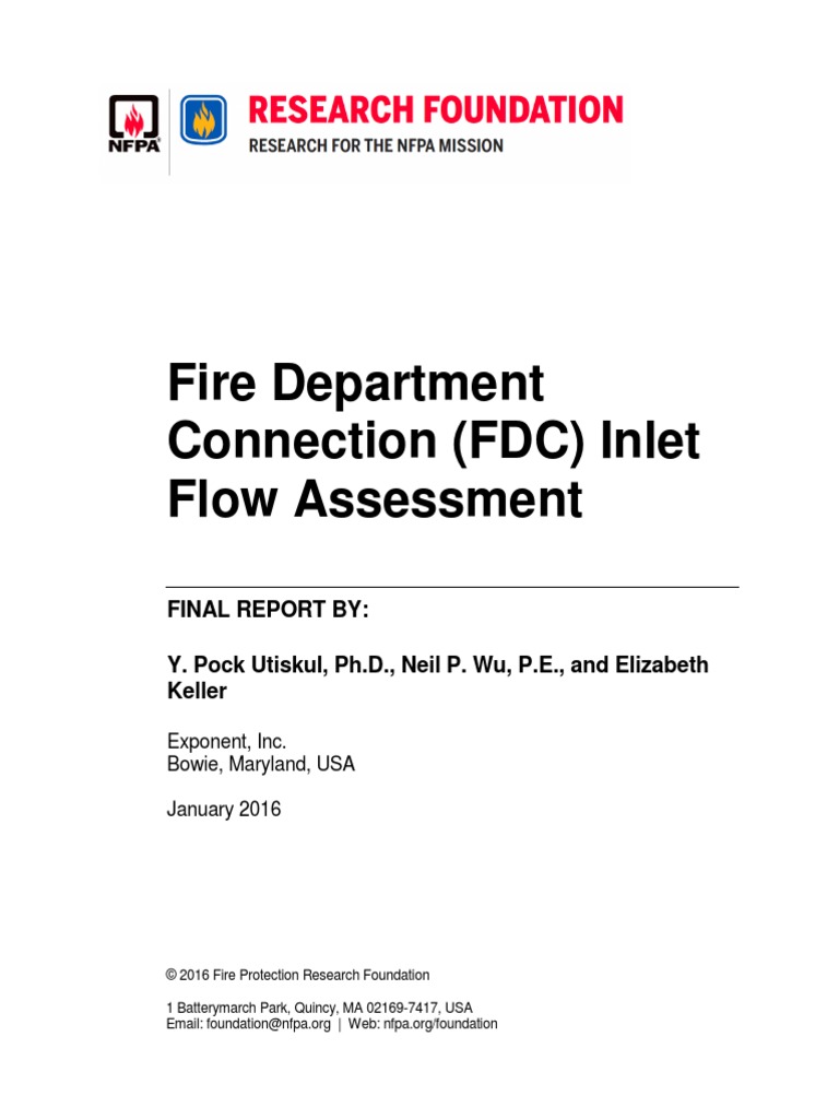 RF Fire Department Connection in Let Flow Assessment | PDF | Fire ...