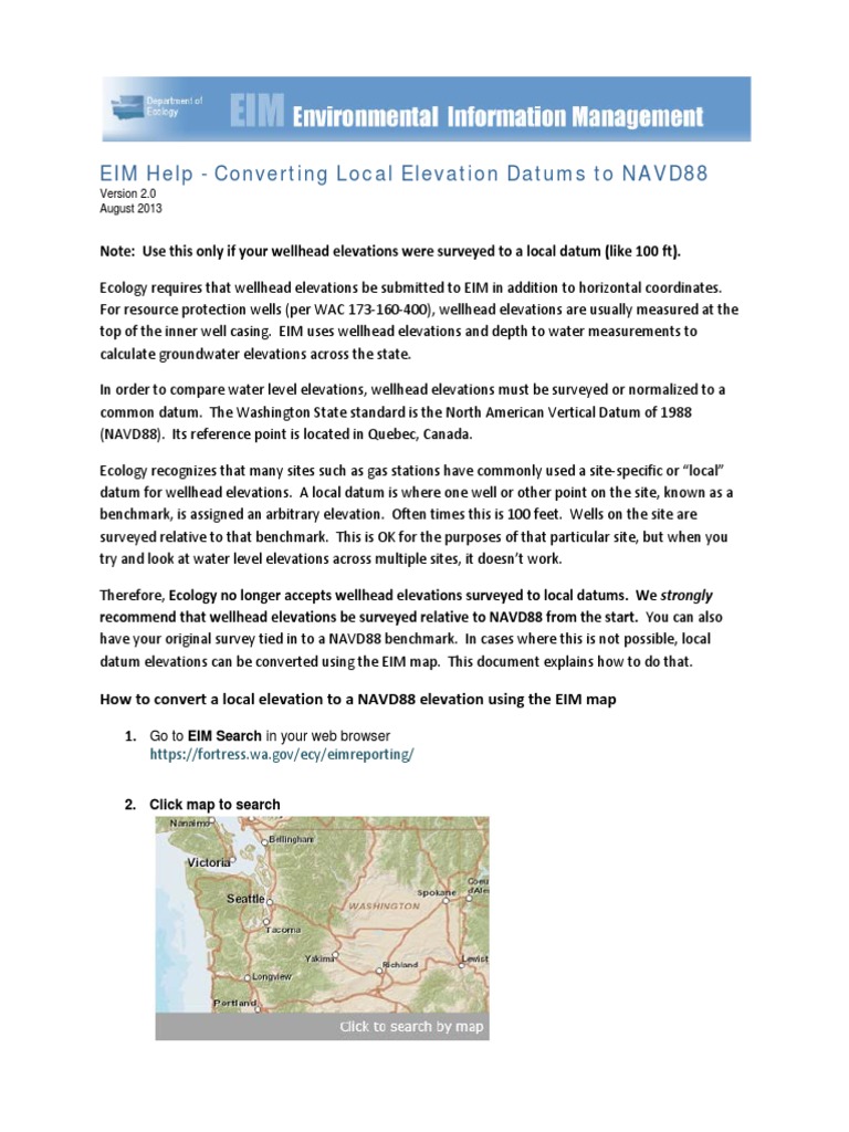 Convert Local Elevations to NAVD88 Guide | PDF | Geomatics | Geodesy