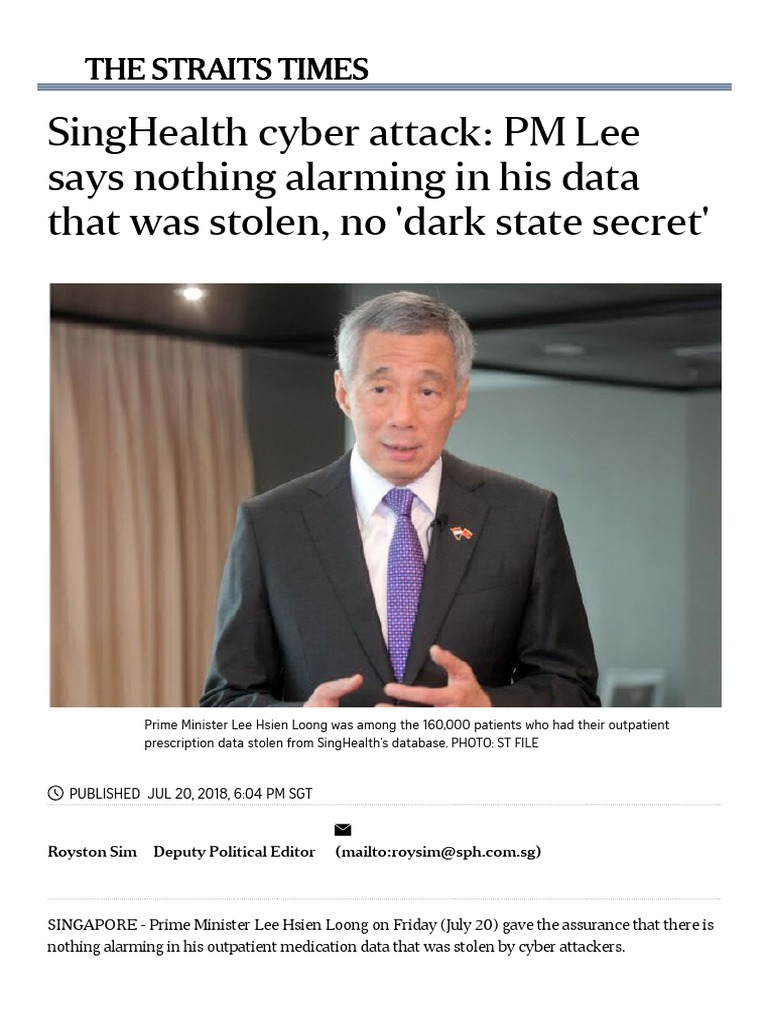 SingHealth Cyber Attack | PDF | Cyberwarfare | Security