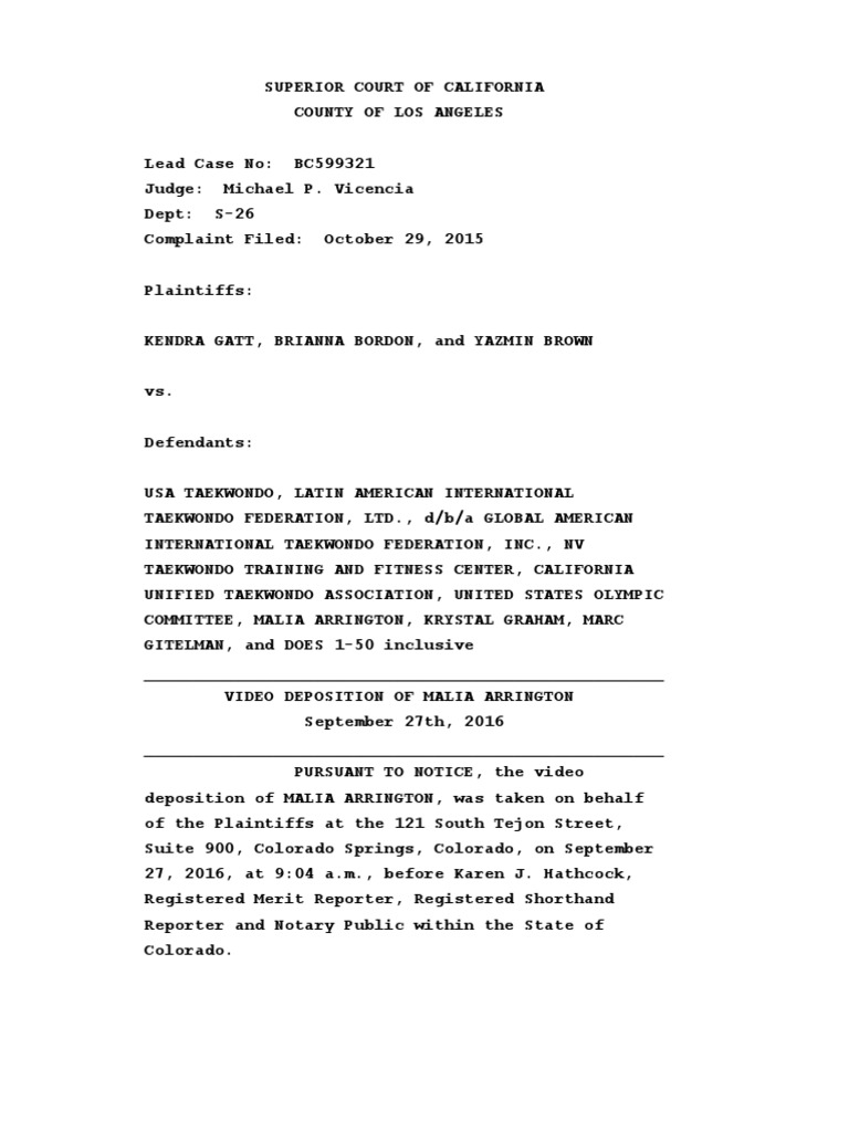 Malia Arrington Transcript | Download Free PDF | Justice | Crime & Violence